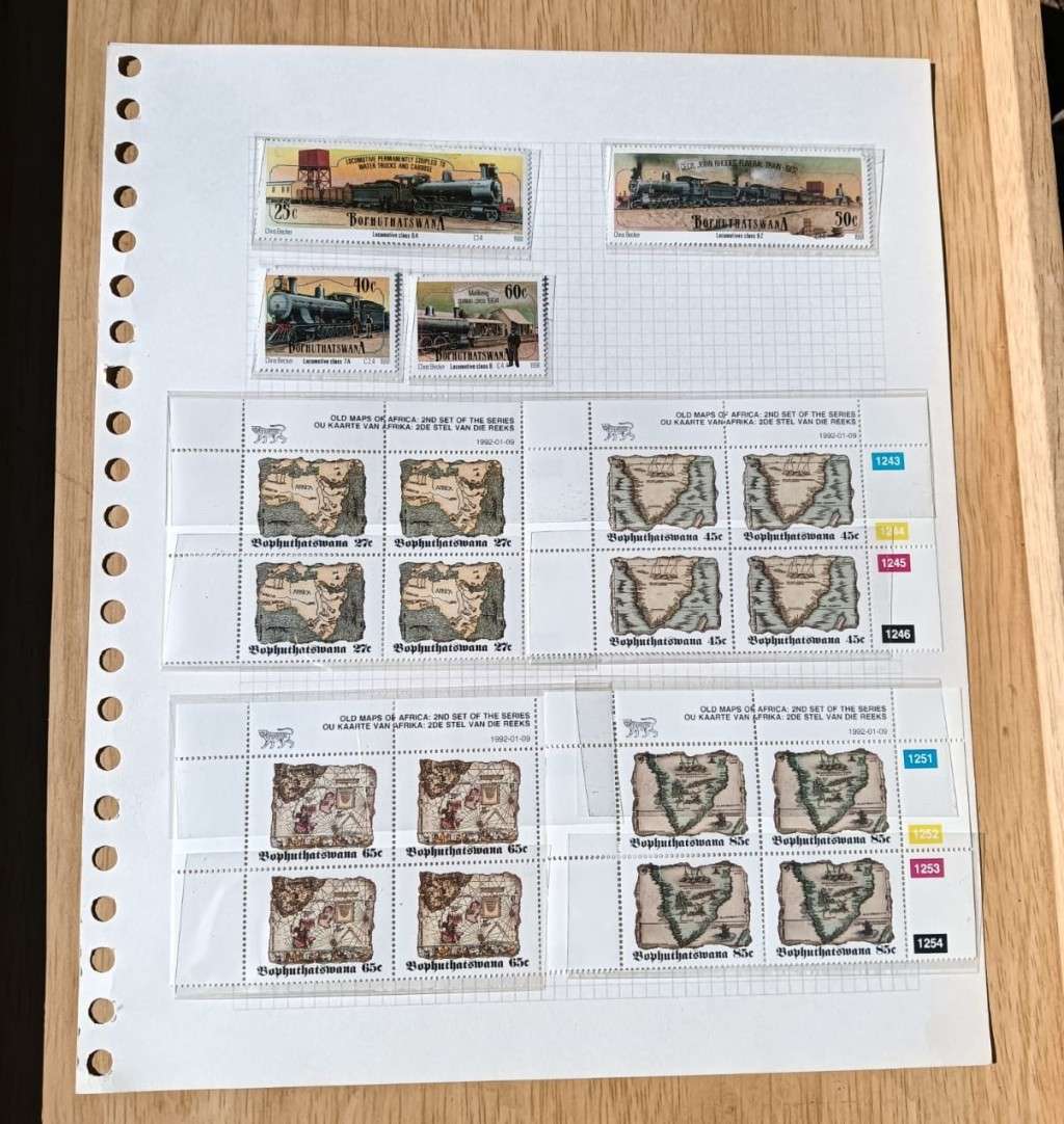 Bophuthatswana - BOPHUTHATSWANA 1992 OLD MAPS OF AFRICA SET OF 4 IN CONTROL BLOCKS OF 4 PLUS ...